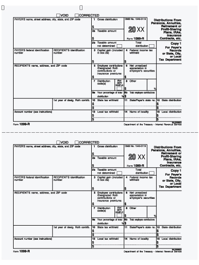 1099-R Payer/State Copy D/1 1099-R Payer/State Copy D/1