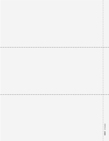 3up Blank Perforated Paper